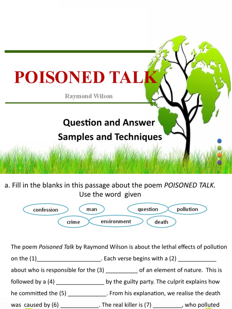 Poisoned Talk: Question and Answer Samples and Techniques | PDF ...