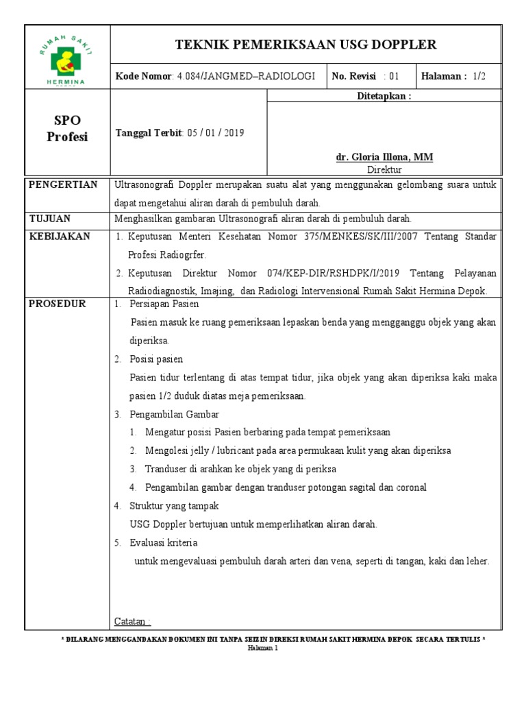 Teknik USG Doppler Pembuluh Darah | PDF | Sains & Matematika
