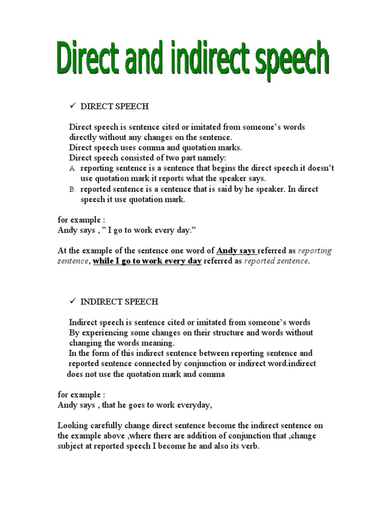 Direct Speech | Sentence (Linguistics) | Language Mechanics