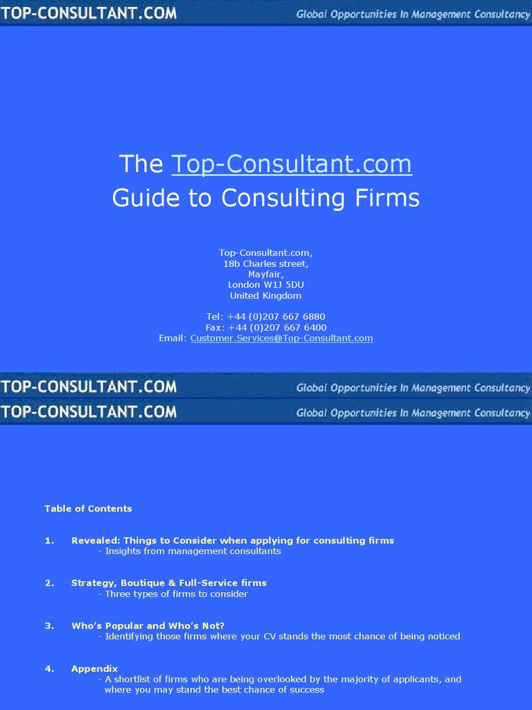 Top Consultant Guide | PDF | Recruitment | Consultant