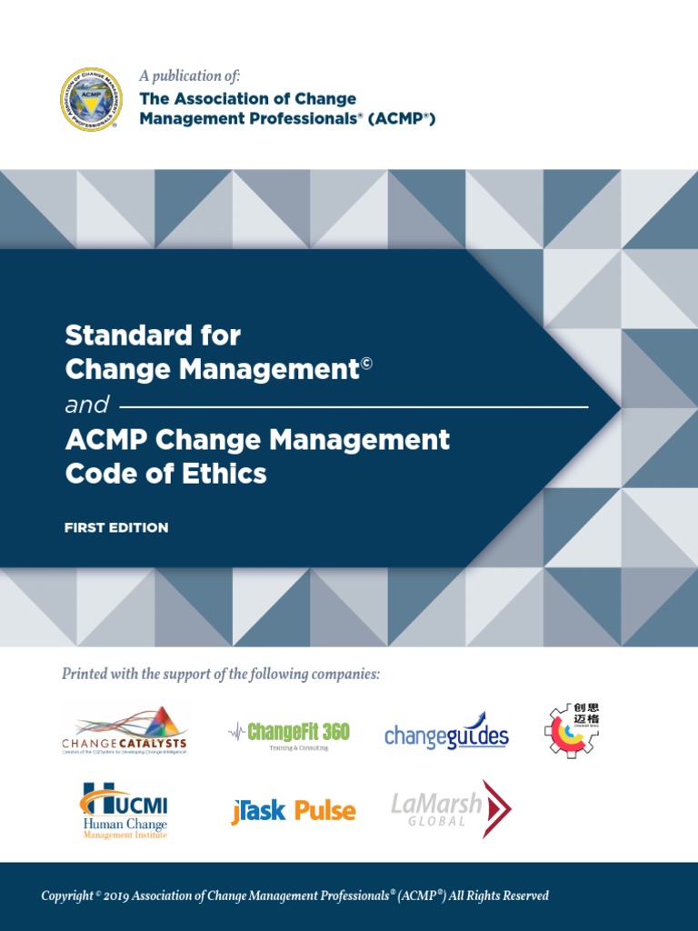 Standard For Change Management ACMP Change Management Code of Ethics ...