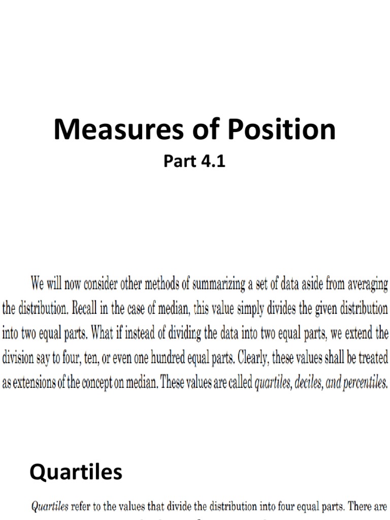 Understanding Quartiles in Statistics | PDF