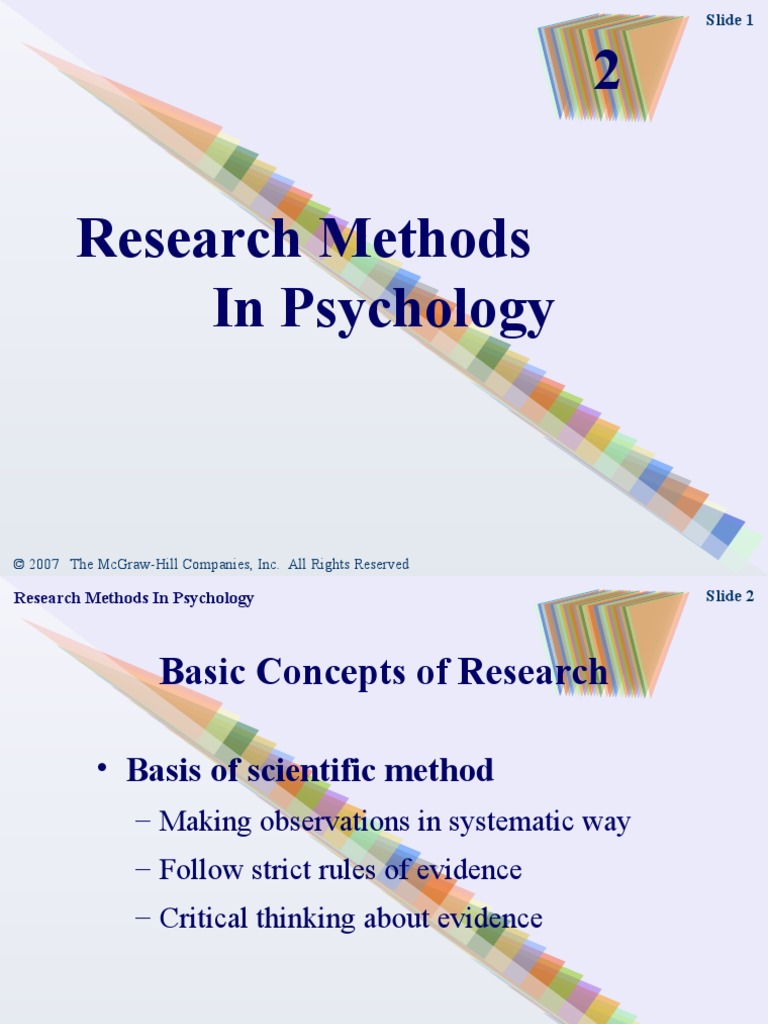 Research Methods in Psychology | PDF | Experiment | Correlation And Dependence