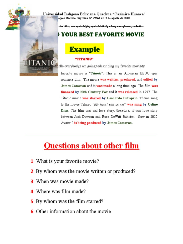Describing Your Best Favorite Movie | PDF