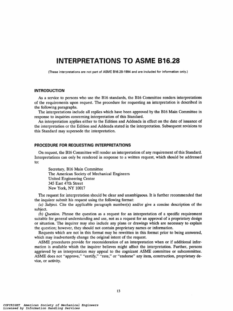 Ansi B16.28 Inter | Download Free PDF | Government | Business
