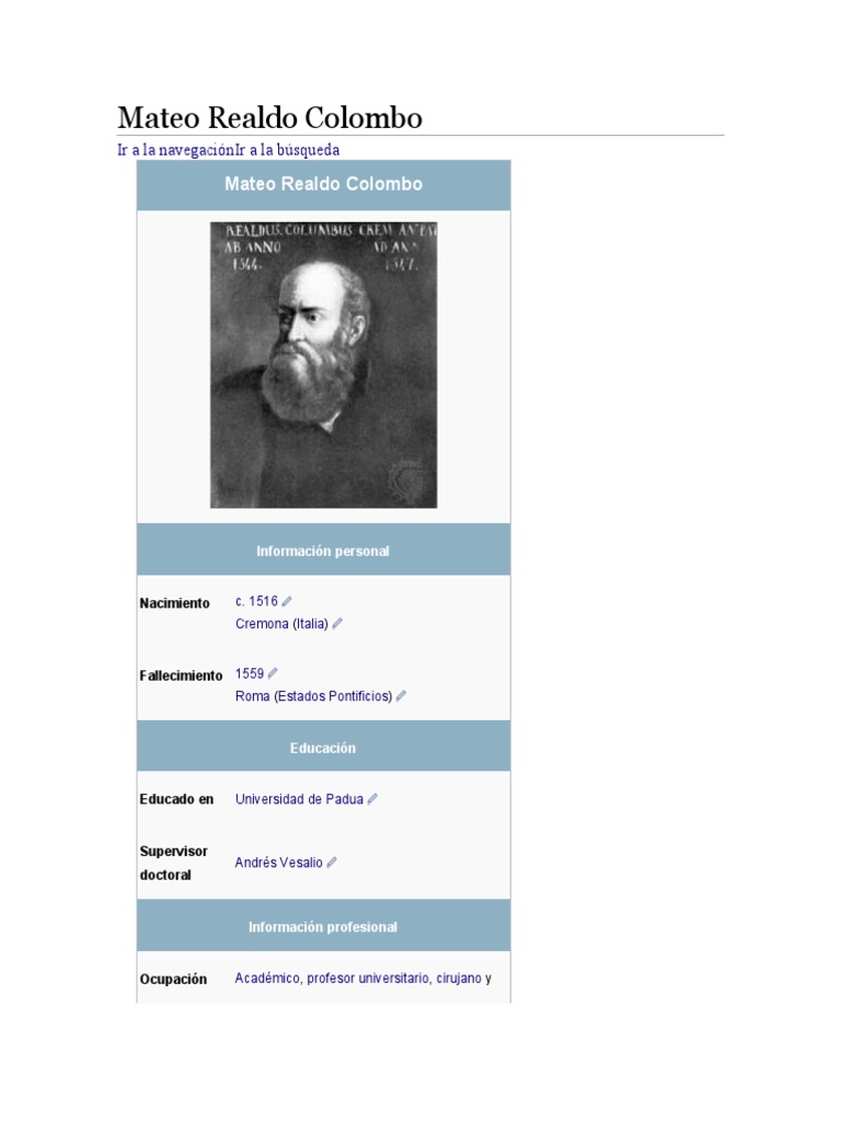 Mateo Realdo Colombo | PDF | Clásicos