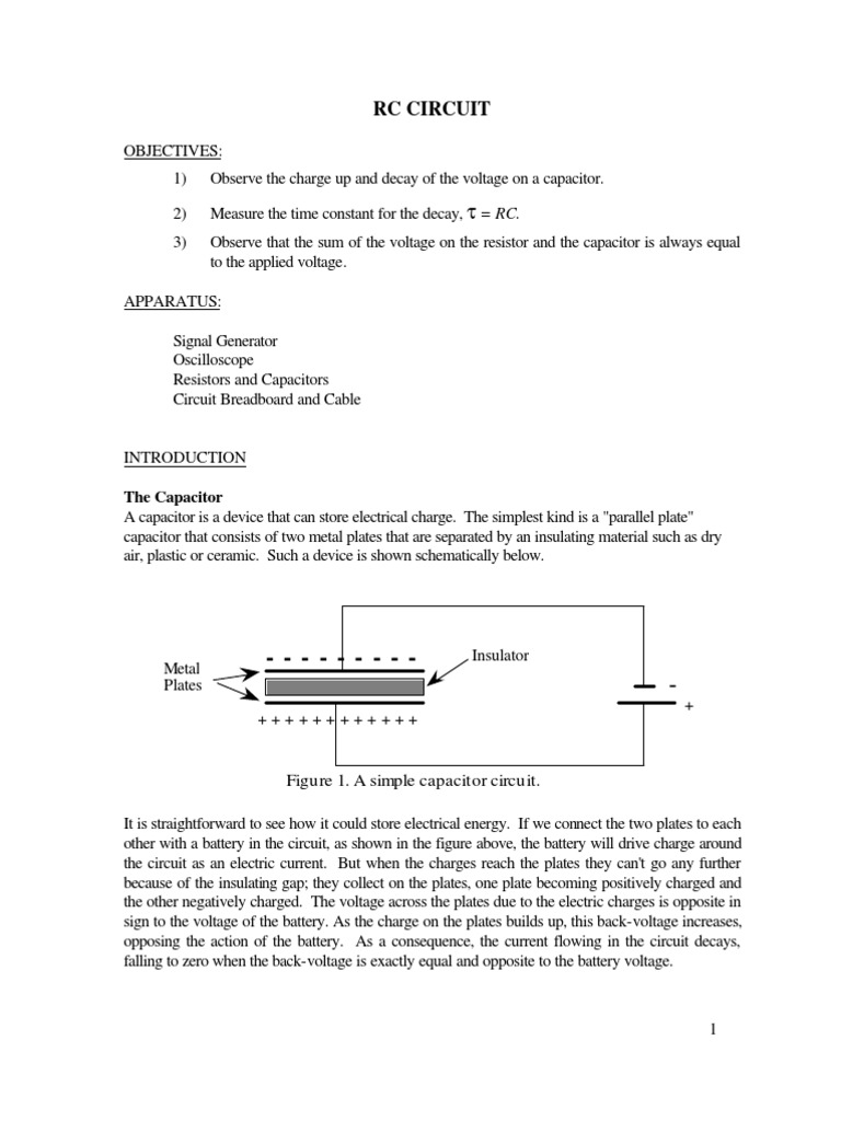 RC Circuit: The Capacitor | PDF | Capacitor | Electrical Network