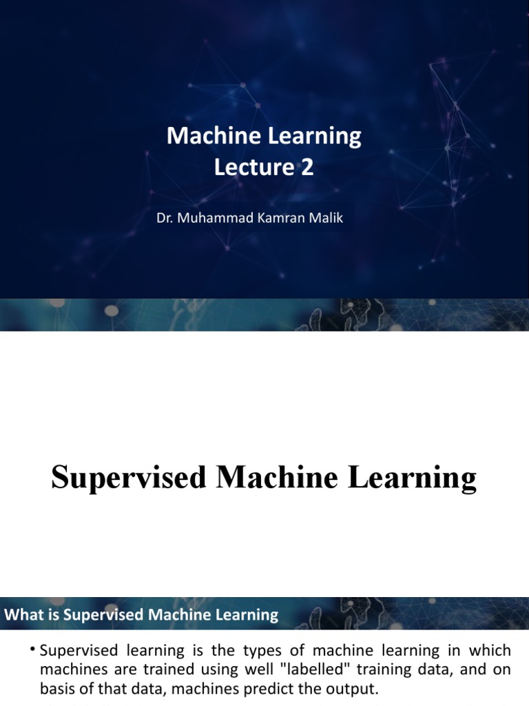 ML Lec 2 | PDF | Machine Learning | Statistical Classification