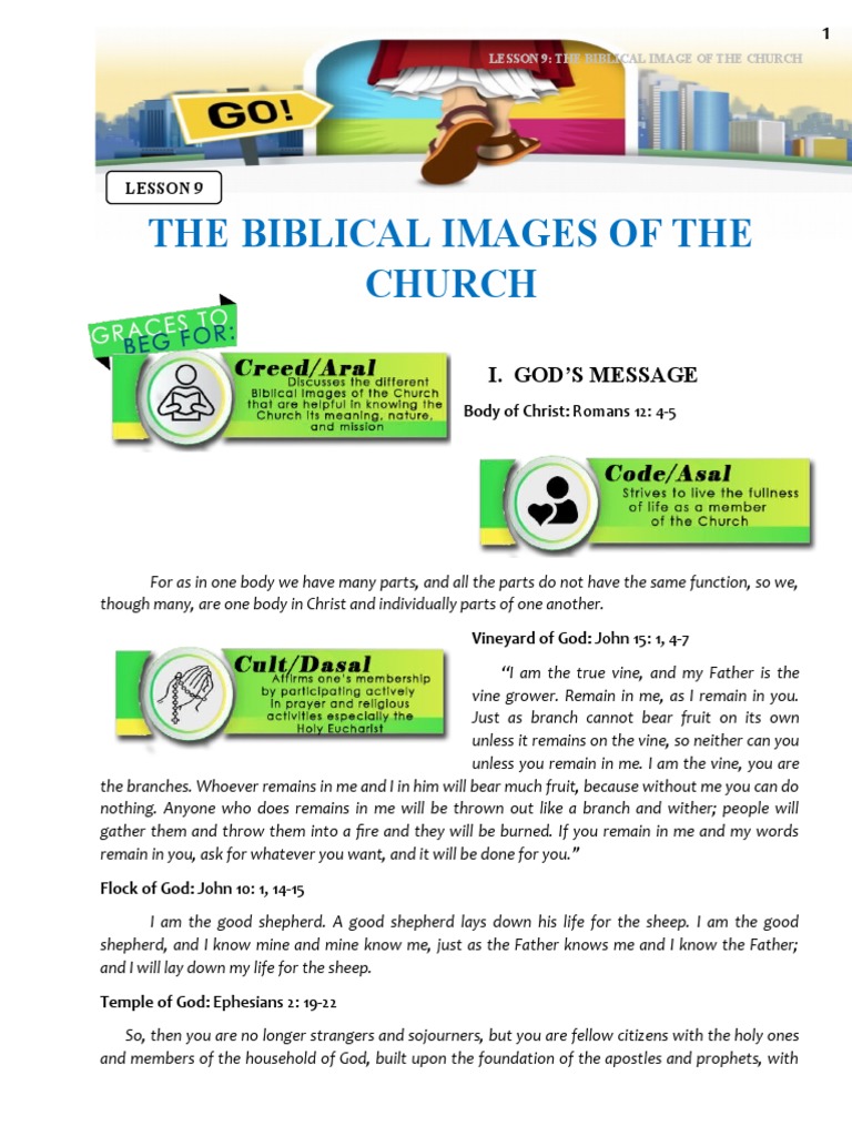 The Biblical Images of the Church | PDF | Christian Church | Body Of Christ