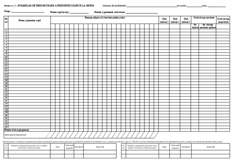 Formular Prezenta | PDF