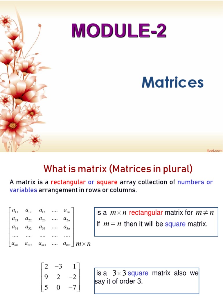 Matrices | PDF | Matrix (Mathematics) | Eigenvalues And Eigenvectors