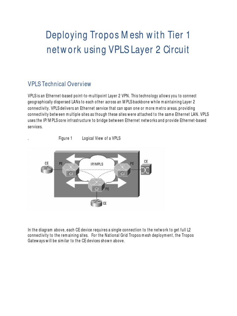 05 - Deploying Tropos Mesh With Tier 1 Network Using VPLS Layer 2 ...