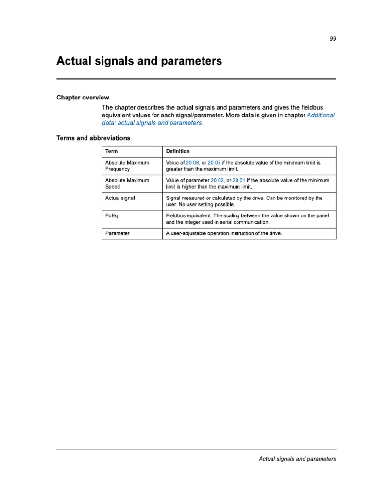ACS800 Parameters | PDF