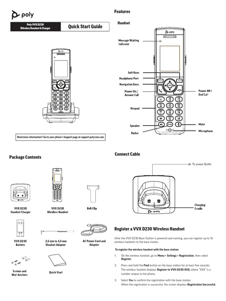 Quick Start Guide: Features | PDF | Telephone | Electromagnetic Interference