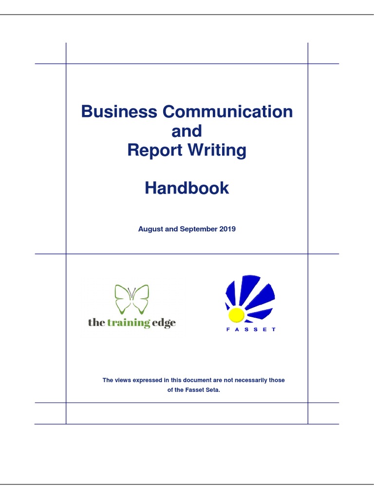 Business Communication and Report Writing Handbook | PDF | Customer ...