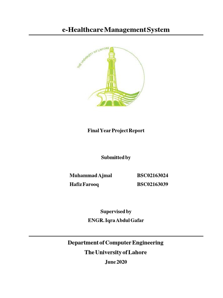 E-Healthcare Management System: Final Year Project | PDF | Microsoft ...