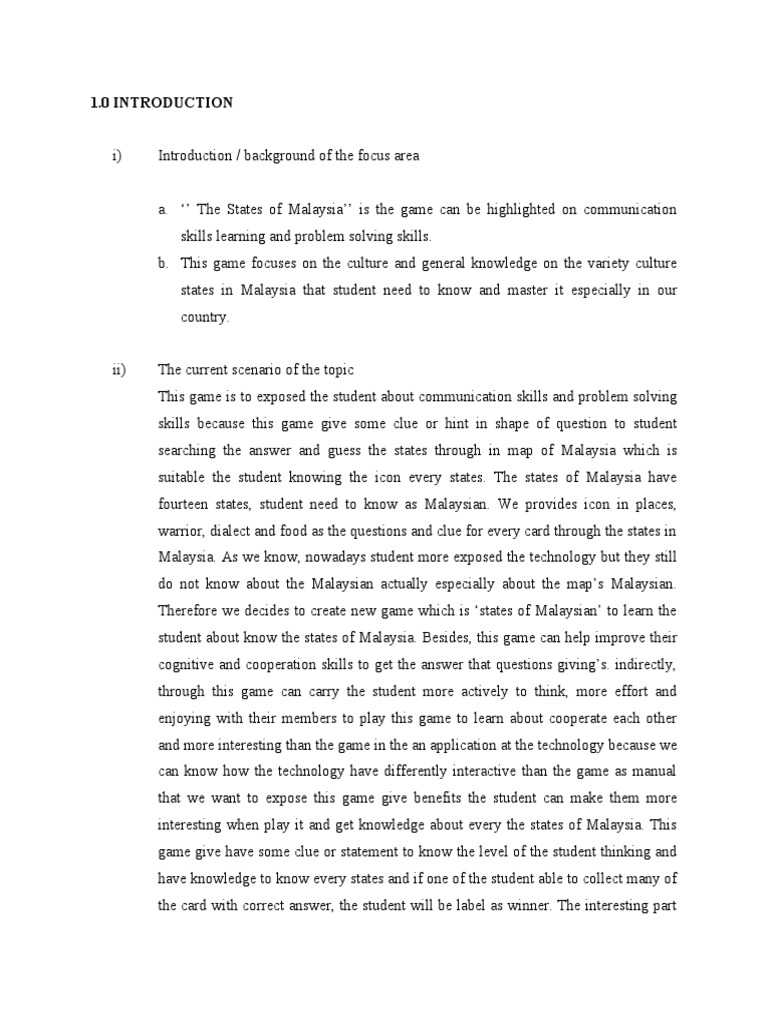 Introduction and Objectives of Educational Games Board | PDF | Learning ...