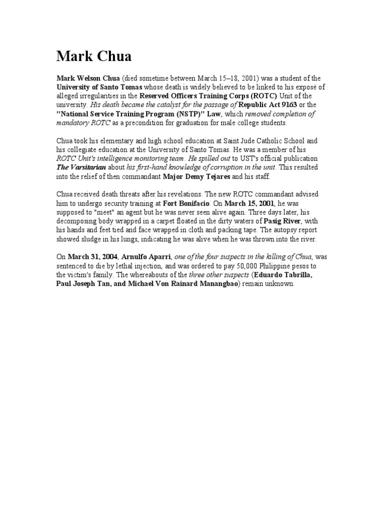 Mark Chua | PDF