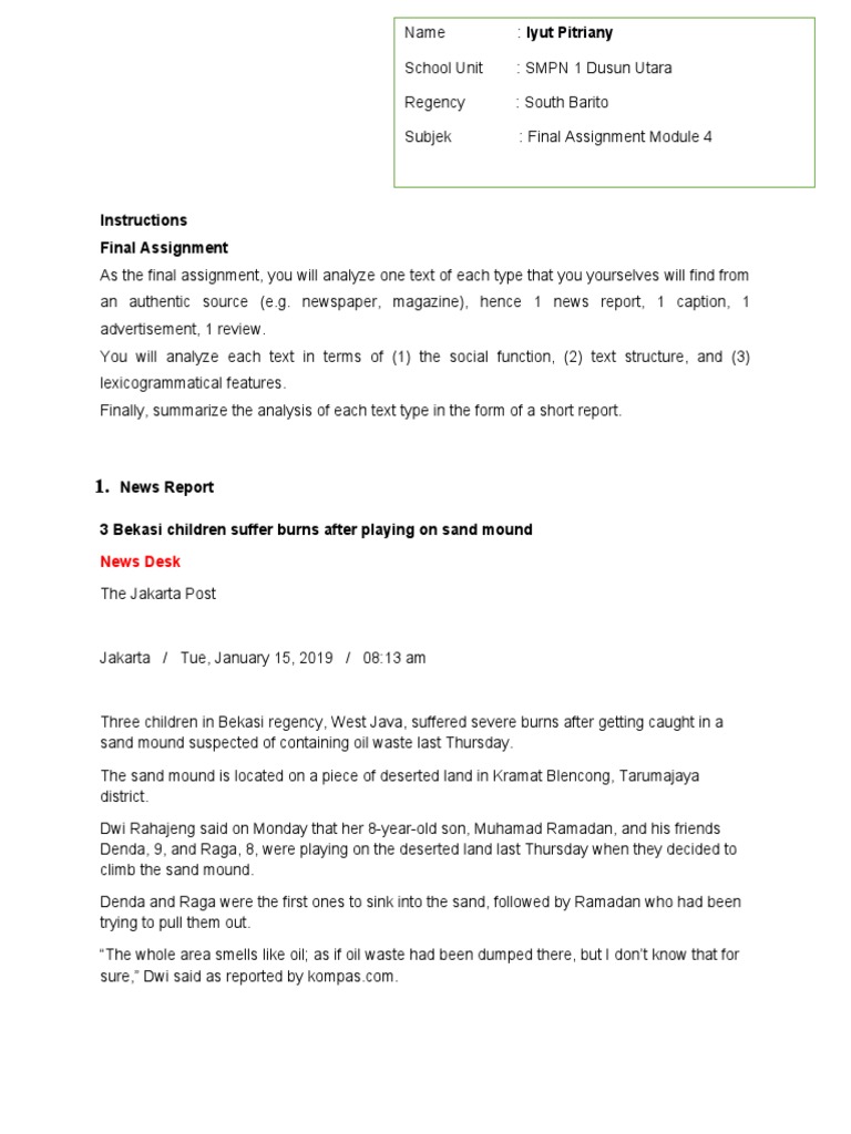Final Assignment M4 | PDF | Language Mechanics | Syntax