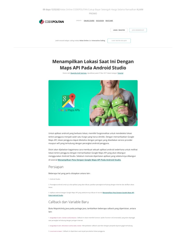 Menampilkan Lokasi Saat Ini Dengan Maps API Pada Android Studio | PDF