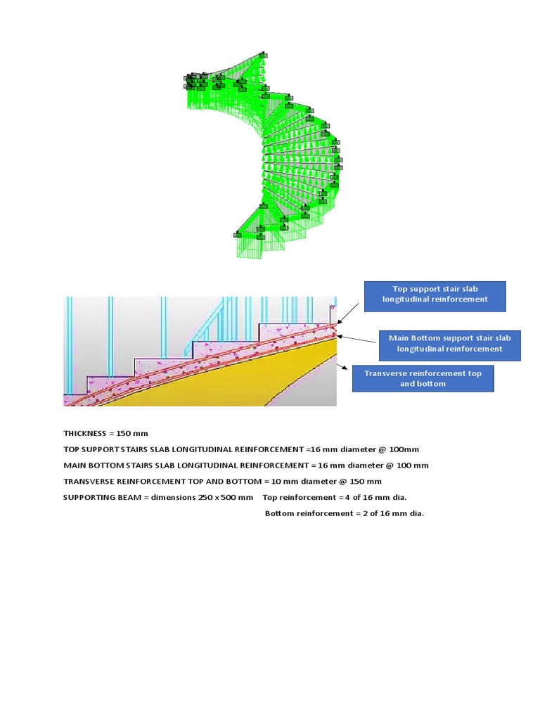 Top Support Stair Slab Longitudinal Reinforcement | PDF