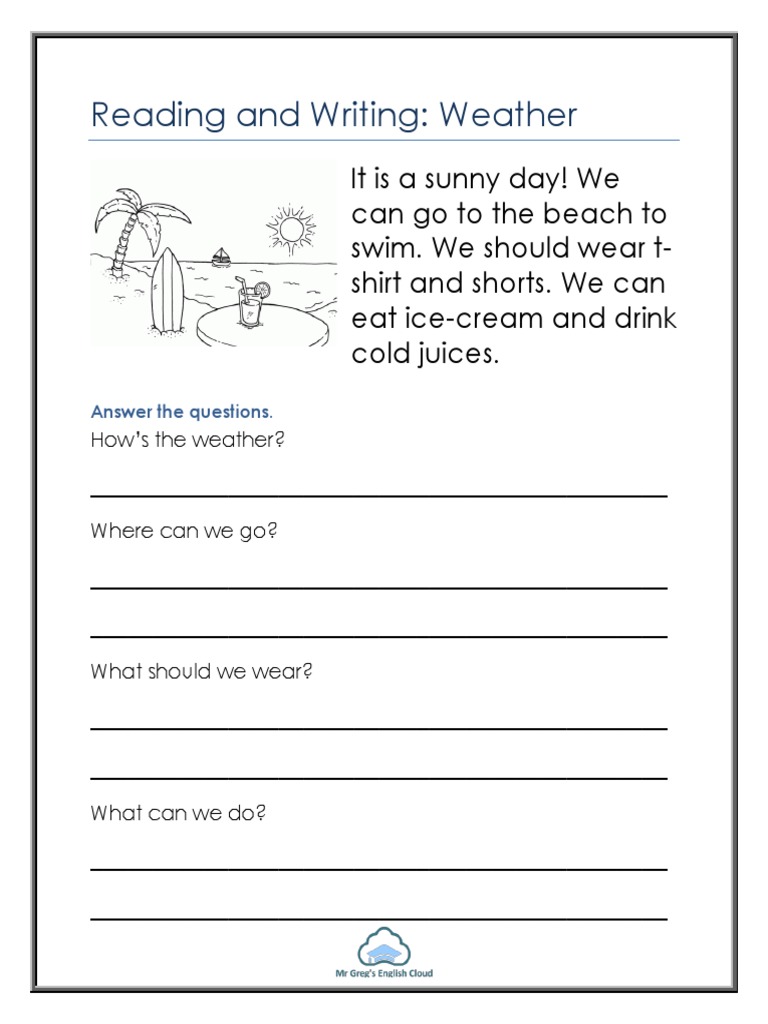 Reading and Writing Weather | PDF | Clothing | Weather