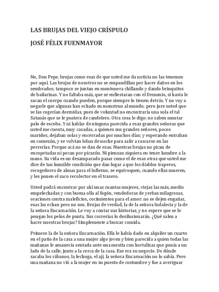 Las Brujas Del Viejo Críspulo | Descargar gratis PDF | Brujería | María, madre de Jesús