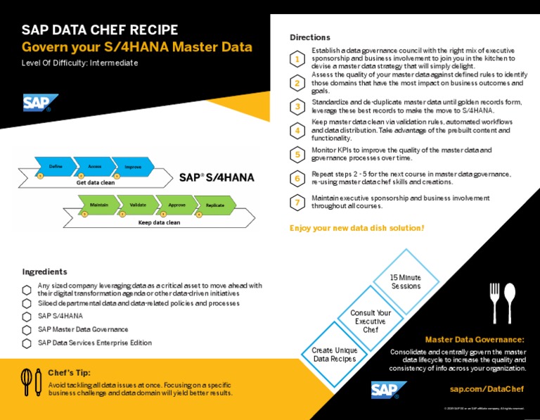 Data Chef - Govern Your S4HANA Master Data | PDF | Governance ...