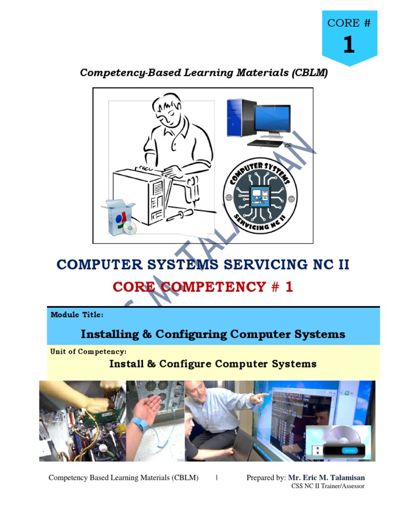 Computer Systems Servicing NC Ii: Core Competency # 1 | PDF ...