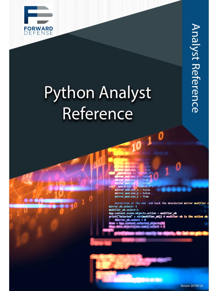 Python Analyst Reference | PDF | Boolean Data Type | Integer (Computer ...