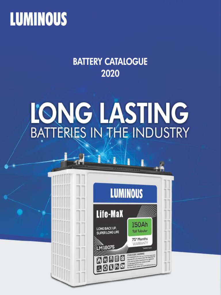 2020 Battery Catalogue: Long-Lasting Options | PDF | Energy Storage ...