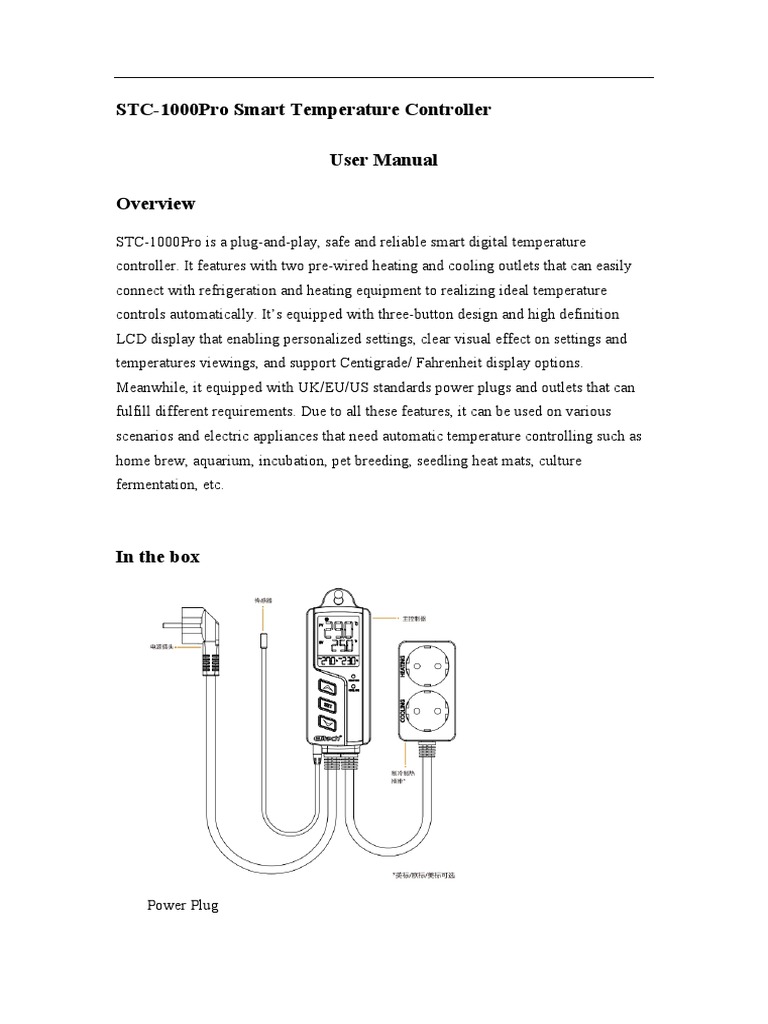 Elitech STC-1000Pro Smart Temperature Controller - User Manual | PDF ...