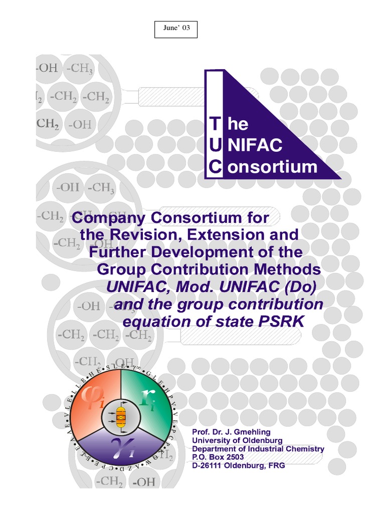 The UNIFAC CONSORTION | PDF | Chemical Compounds | Applied And ...