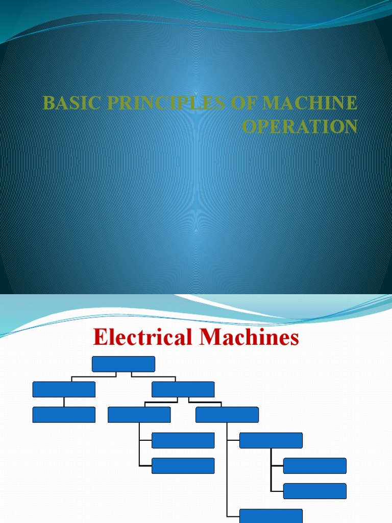 Basic Principles of Machine Operation | PDF | Electromagnetic Induction ...
