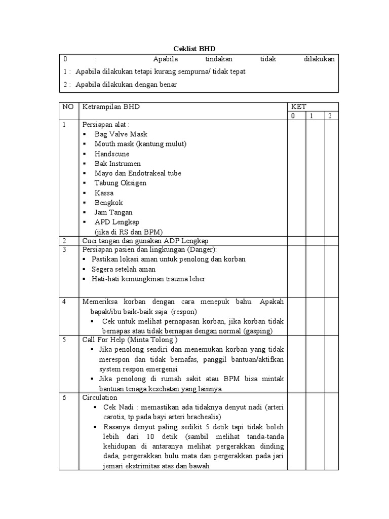 Ceklist BHD | PDF
