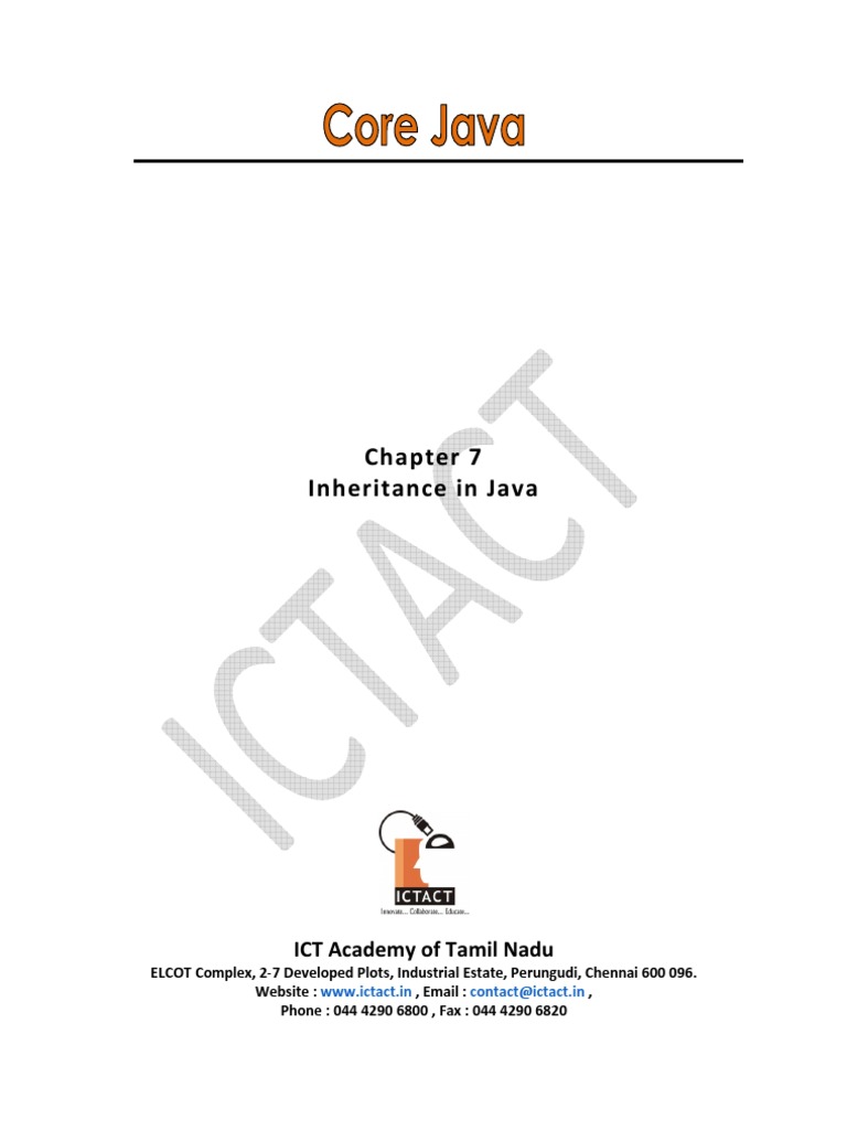 Chapter 7 - Inheritance in Java | PDF | Inheritance (Object Oriented ...