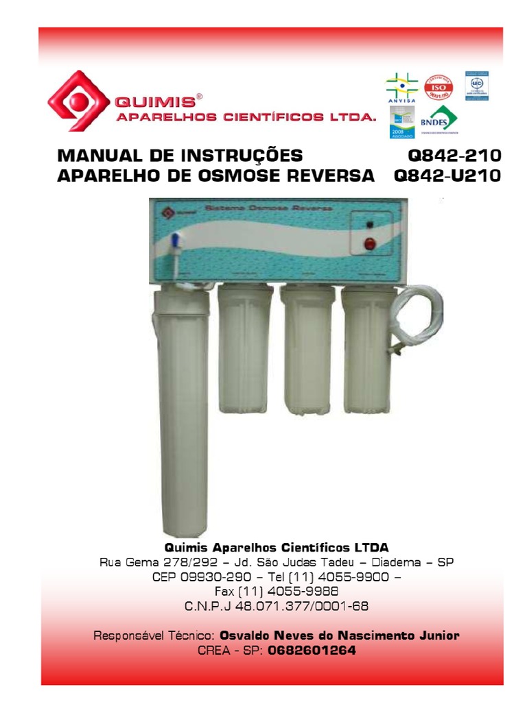 Quimis Osmose Reversa Q842-U210 | PDF
