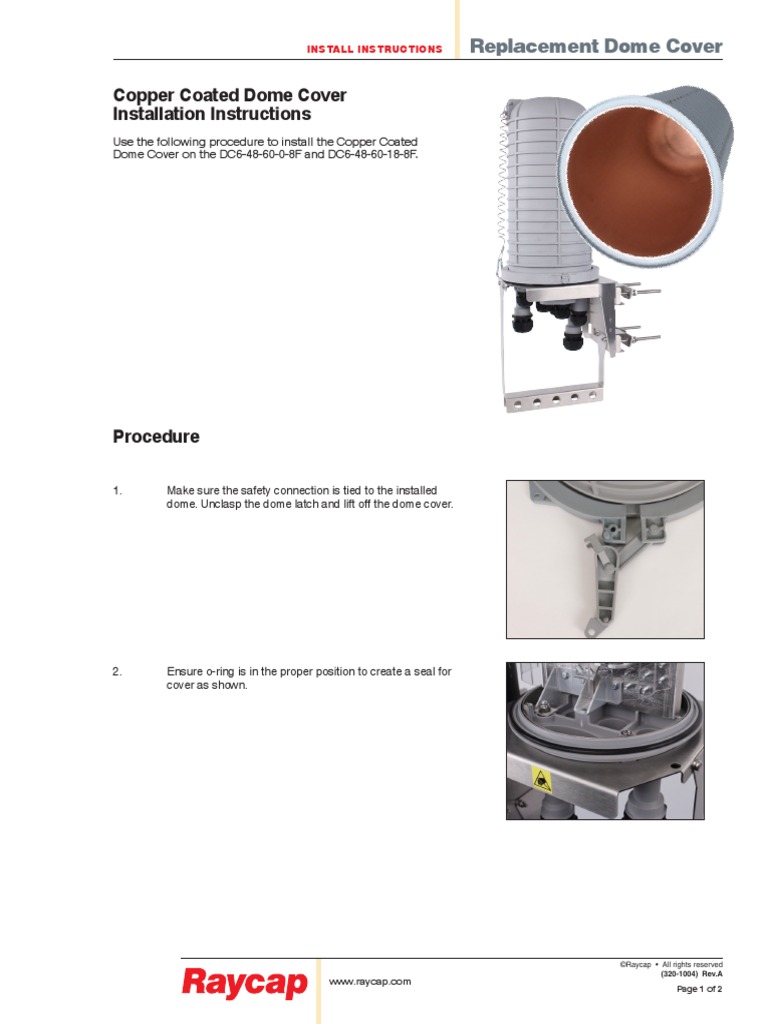 DC6!48!60!18!8F Dome-Copper Dome (320-1004) Installation | PDF