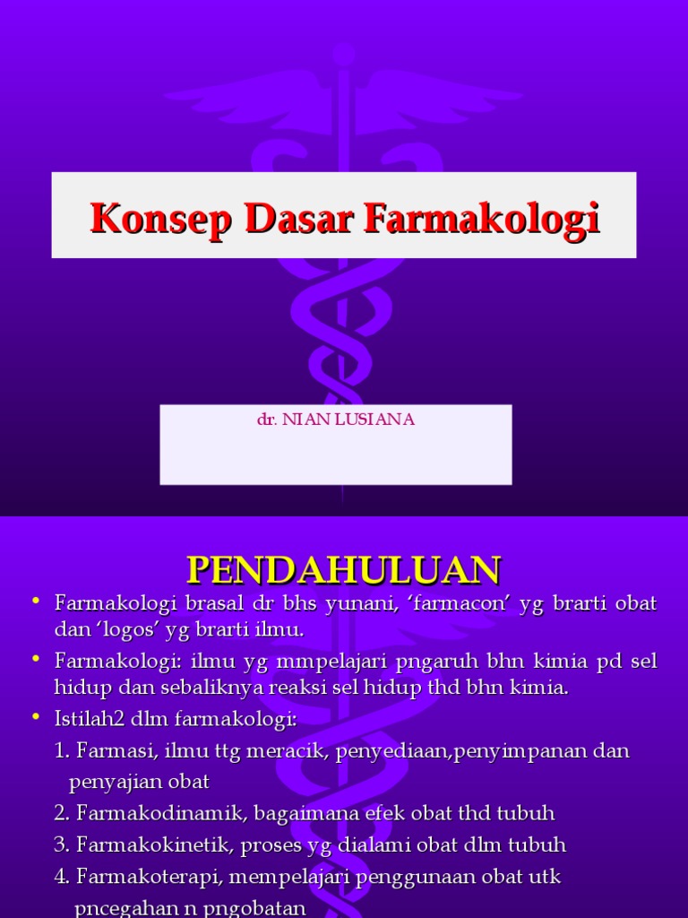 Konsep Dasar Farmakologi | PDF | Sains & Matematika