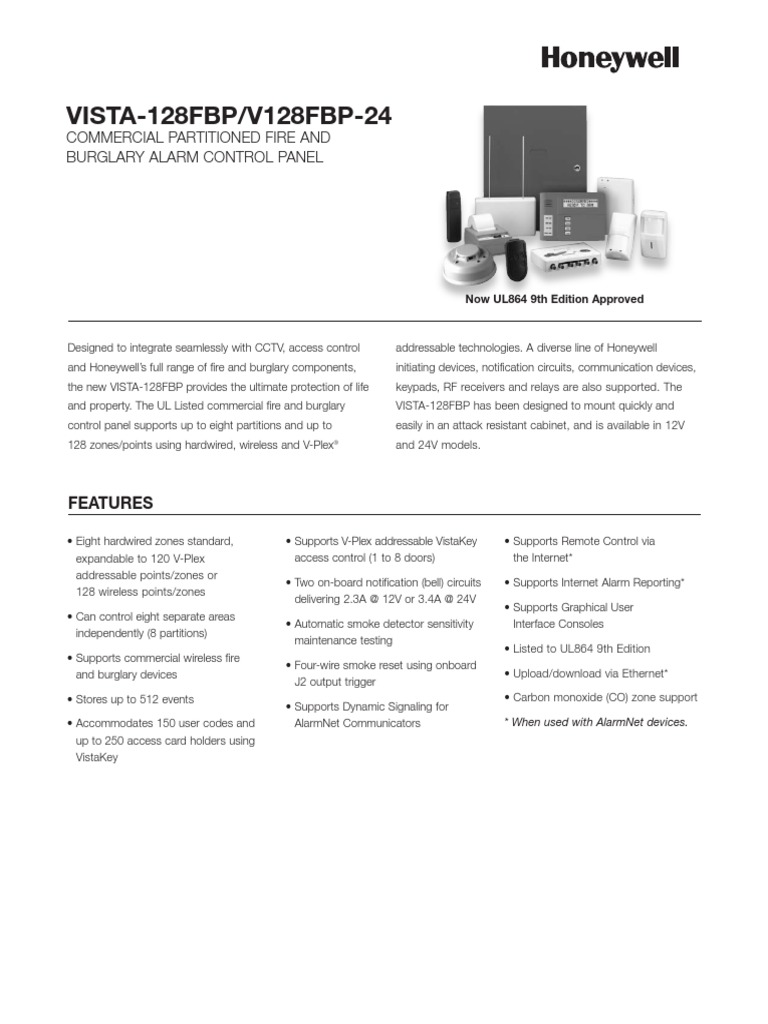 Vista 128 FBP PDF | PDF | Security Alarm | Wireless