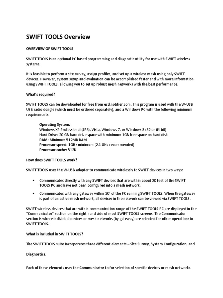 SWIFT TOOLS overview and benefits | PDF | Computer Network | Personal ...