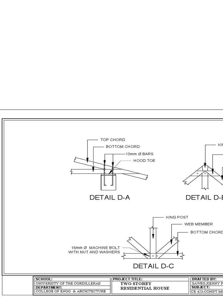 2-Storey Residential-Truss Detail | PDF
