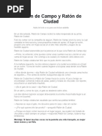 Cuento - Raton de Campo y Ciudad | PDF