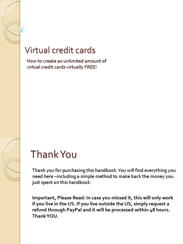Unlimited VCC Method PDF | Download Free PDF | Credit Card | Service Industries