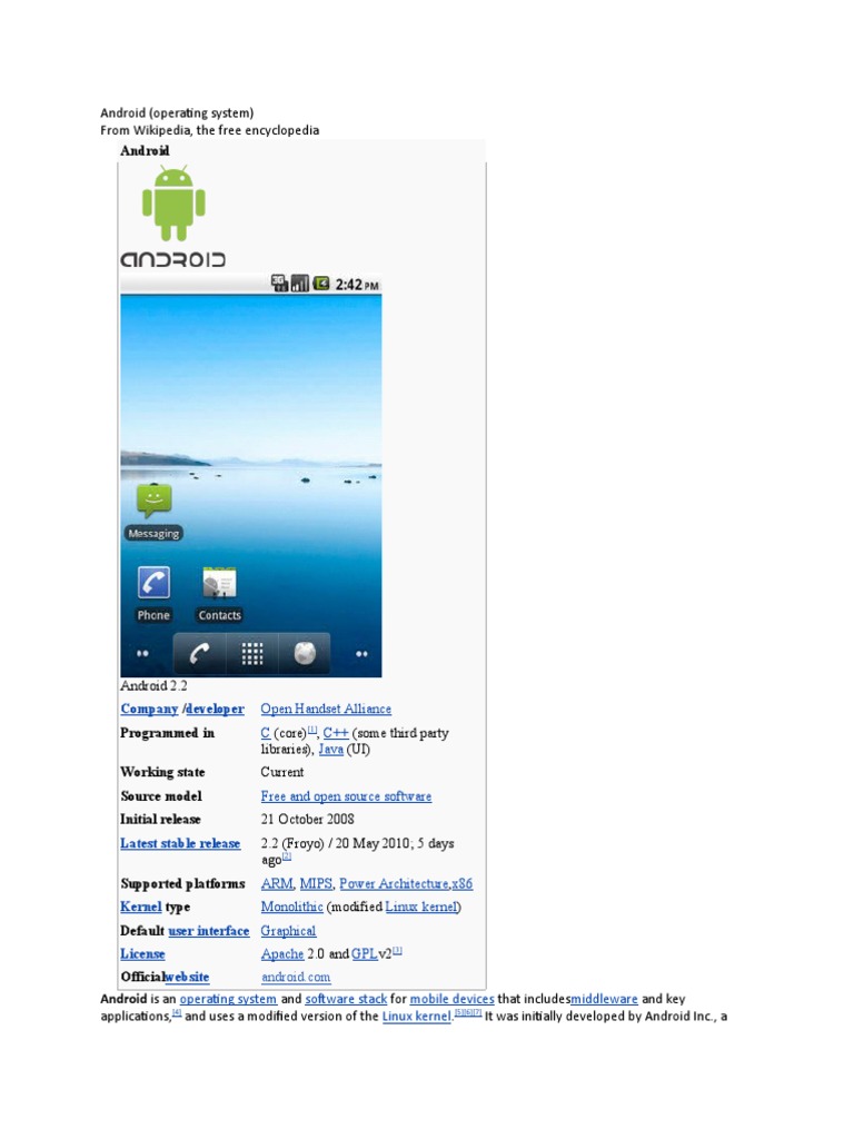 Android: Company Developer | PDF | Android (Operating System ...