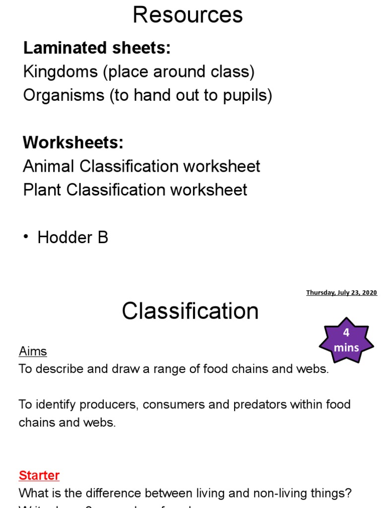Presentation On Classification of Plants and Animals - With Practice ...