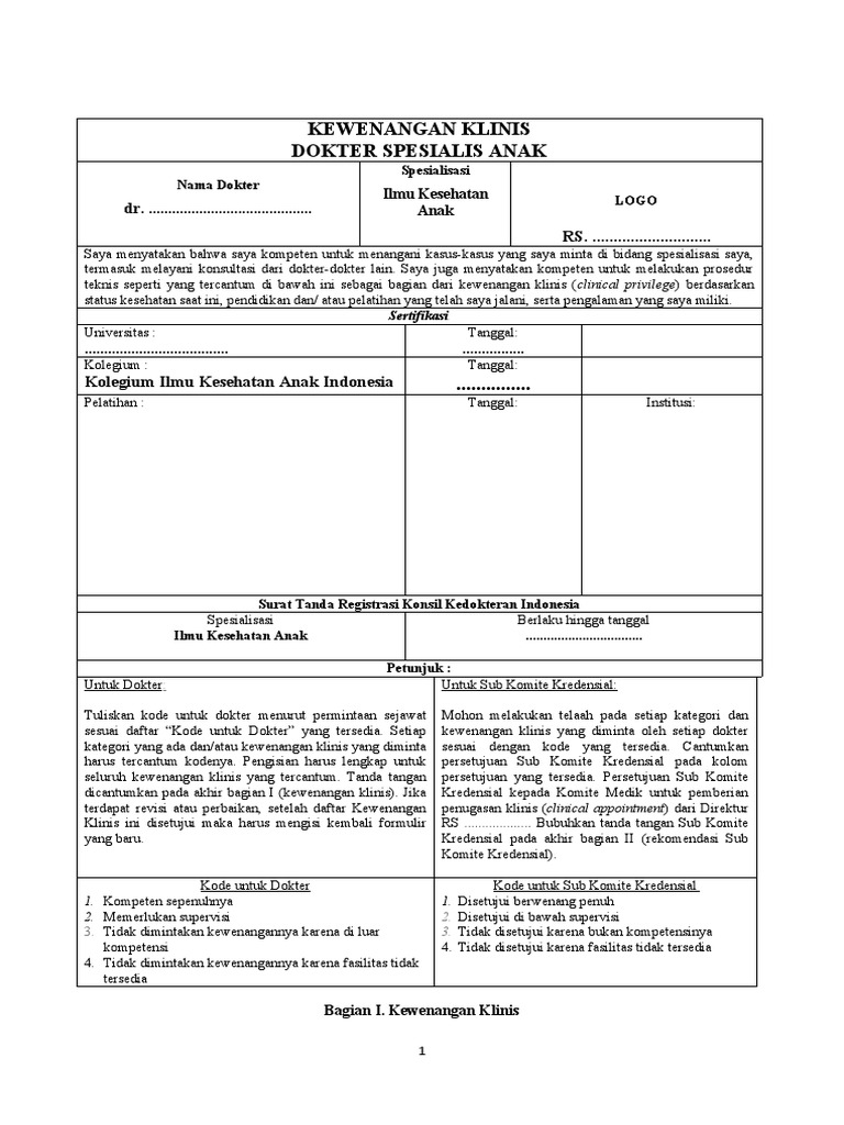 RKK Spesialis Anak | PDF