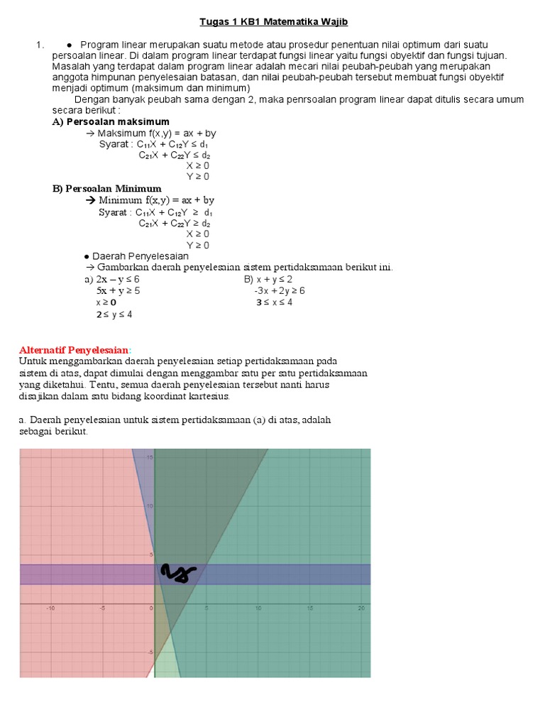 Tugas 1 KB1 Matematika Wajib - Renzie Aditya - XI MIPA 4 | PDF