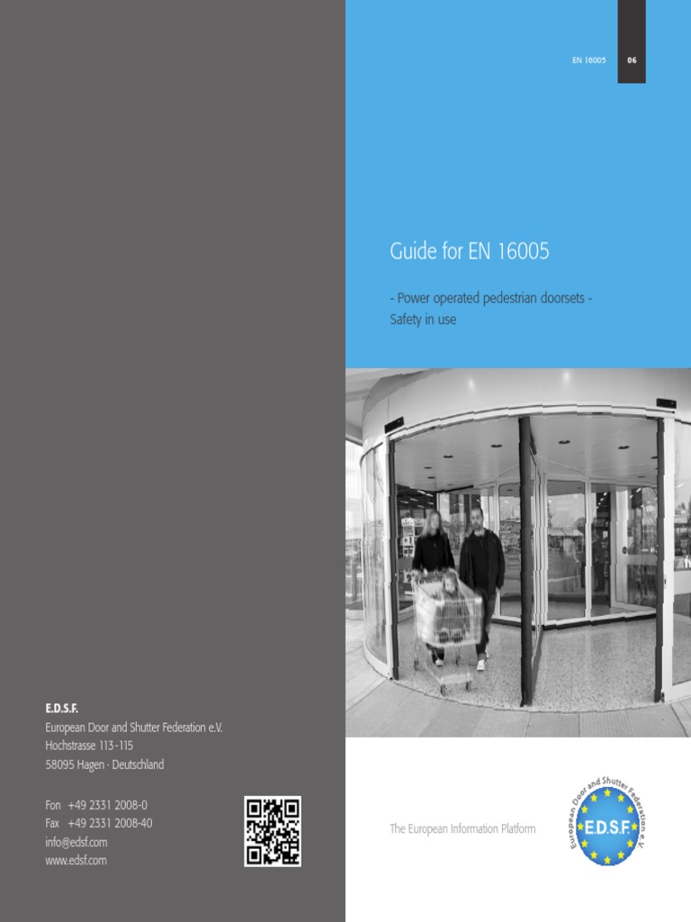 En 16005 Sliding Doors | PDF | Door | Safety