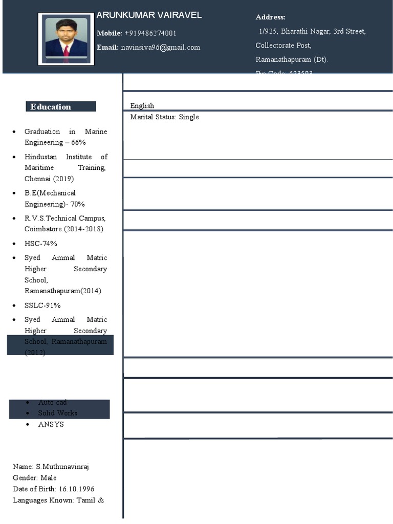 Navin GME Resume | PDF | Business